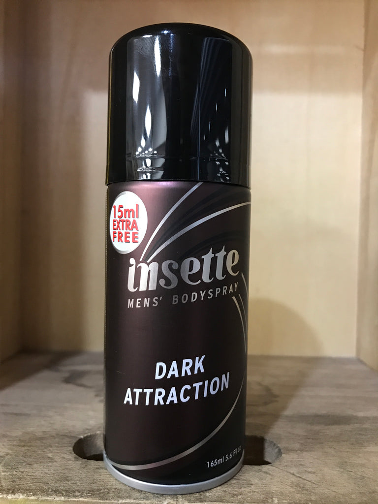 Insette Men's Body Spray Dark Attraction 150ml & Low Price Foods Ltd