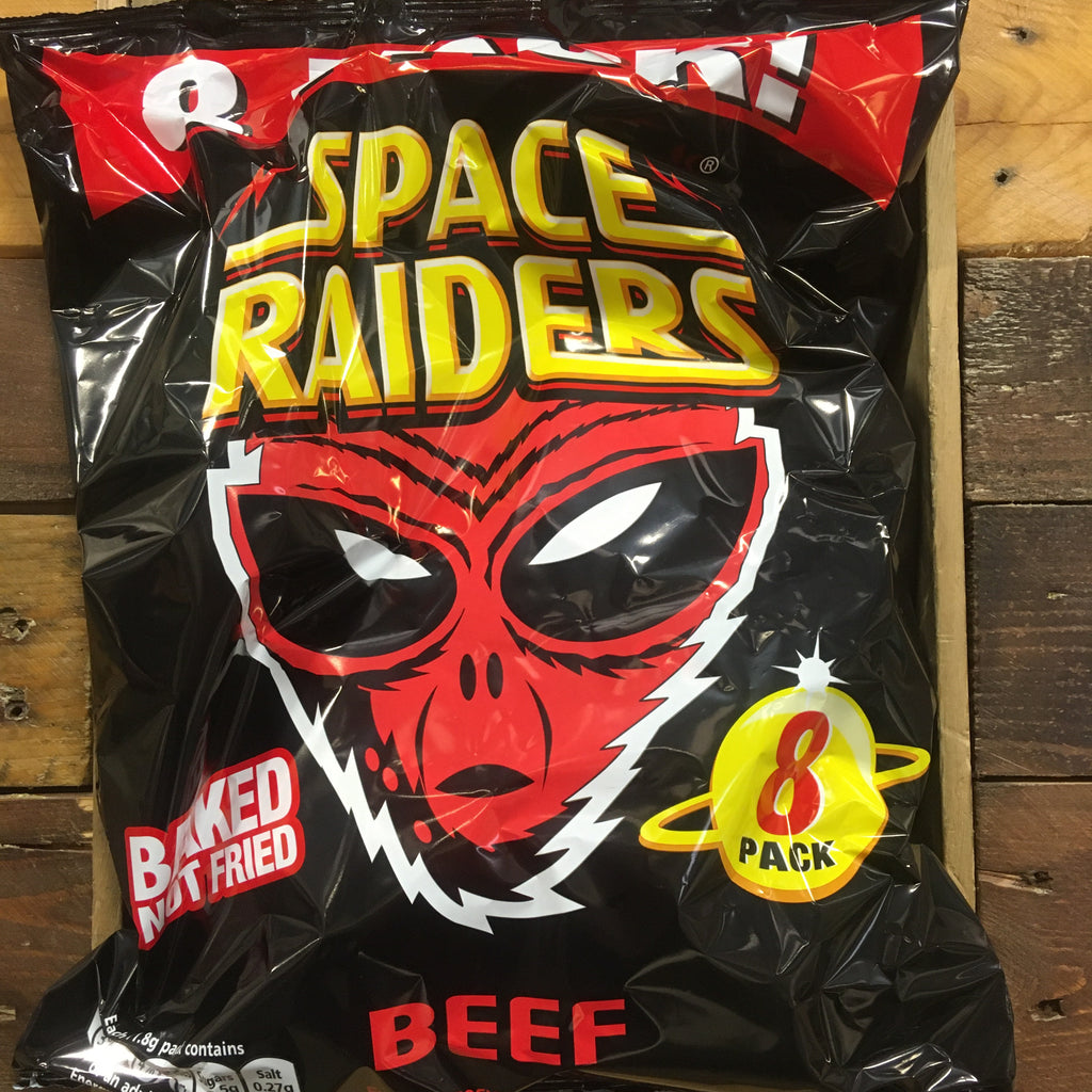 24x Space Raiders Beef Flavour Cosmic Corn Snacks (3 Packs of 8x11.8g ...
