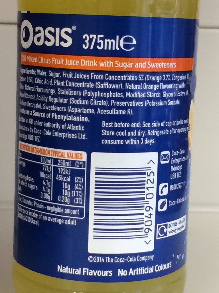 Oasis Citrus Punch 375ml & Low Price Foods Ltd