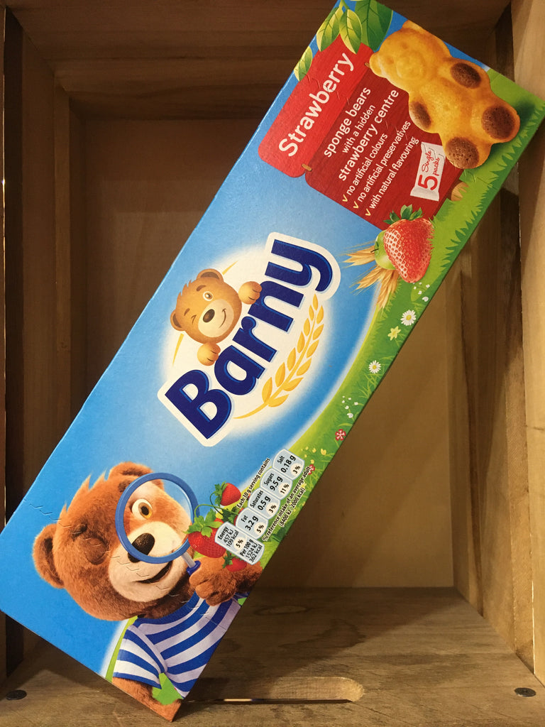 Barny Strawberry Sponge Bear Cake Bar 5 Pack (5x30g) & Low Price Foods Ltd