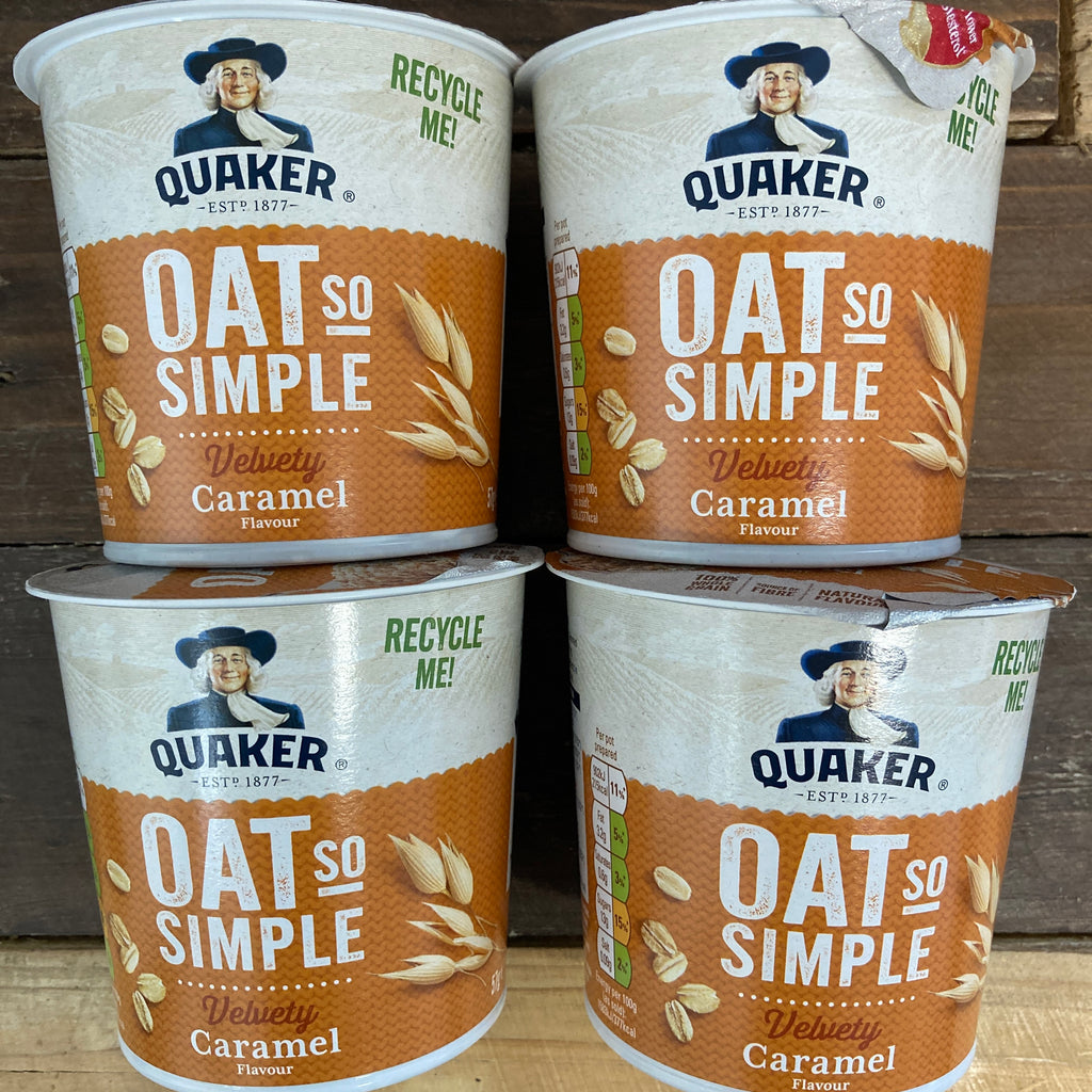 4x Quaker Oat So Simple Caramel Porridge Pots (4x57g) & Low Price Foods Ltd