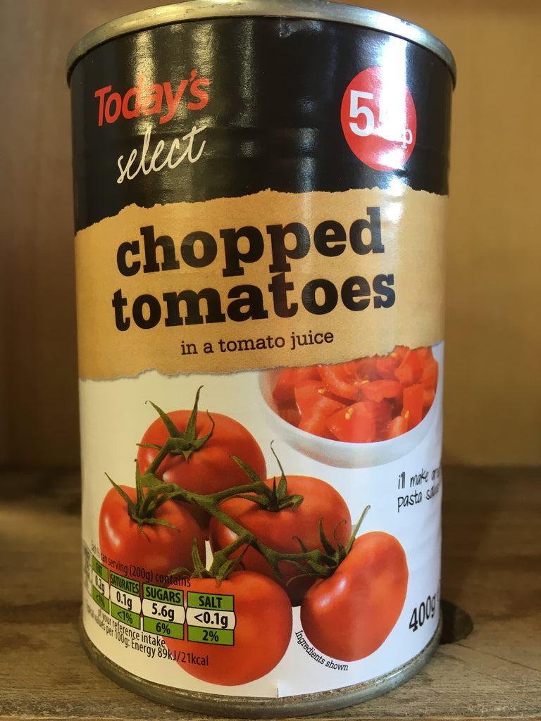Today's Select Chopped Tomatoes 400g & Low Price Foods Ltd